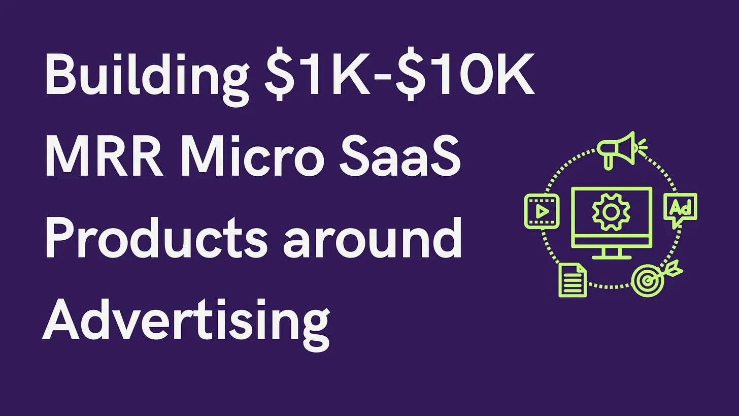 Building $1K-$10K MRR Micro SaaS Products around Advertising | Micro ... Building $1K-$10K MRR Micro SaaS Products around Advertising | Micro ...