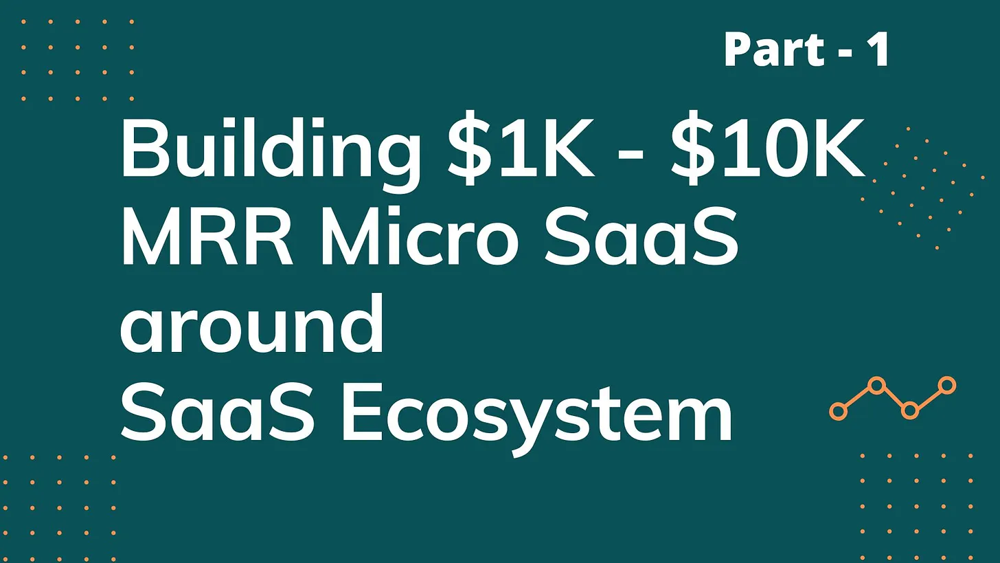 Building $1K - $10K MRR Micro SaaS products around SaaS Ecosystem - Part 1 | Micro SaaS HQ Pro ...